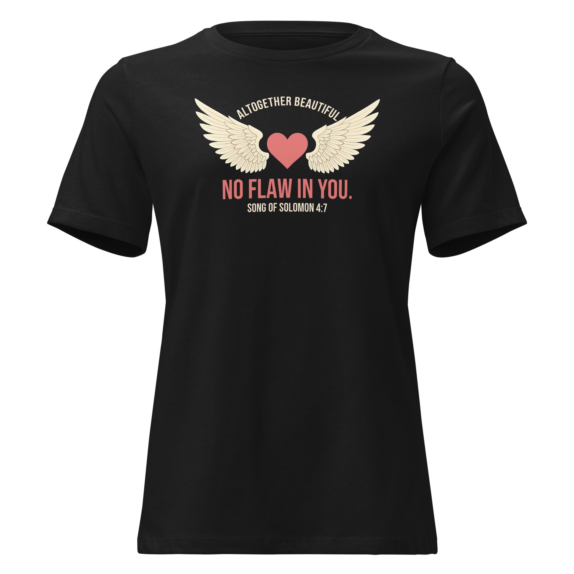 No Flaw in You Christian T‑Shirt – Faith Graphic – Women’s Relaxed Tee ...